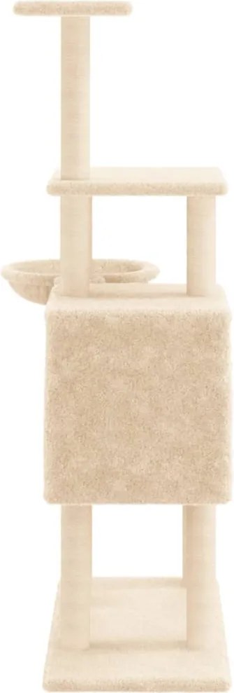 Škrabadlo pro kočky se sisalovými sloupky krémové 131 cm 172127
