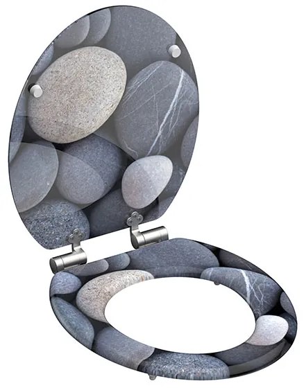 Eisl Sanitär WC prkénko MDF Soft Close Grey Stones 80130