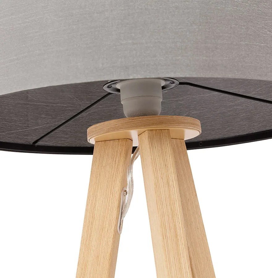 Kokoon Design Stolní lampa Trivet Mini Barva: černá/přírodní TL00190BLNA