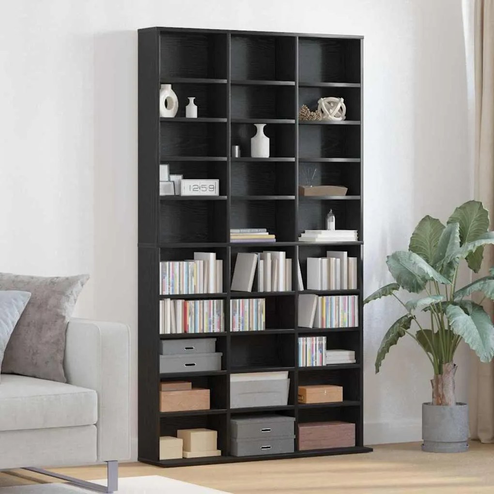 CD skříň Černý dub 101 x 23 x 177,5 cm Kompozitní dřevo 3329339