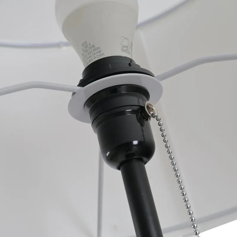 Stojací lampa trojnožka, černá-bílá, 152 cm B31-187V90
