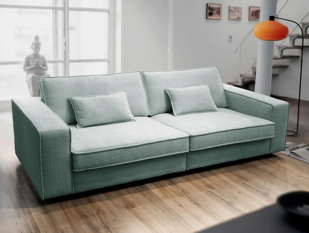 XXXLutz POHOVKA BIG SOFA, plast, textil, kompozitní dřevo, mátově zelená MID.YOU - Pohovky - 000694009504