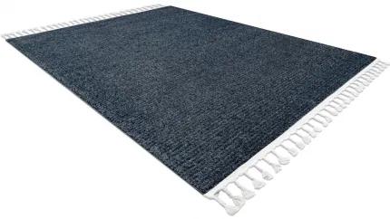 koberec SEVILLA PC00B pruhy modrý střapce, Berber, Maroko, Shaggy velikost 200x290 cm | krásné koberce cz
