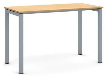 Stůl PRIMO SQUARE se šedostříbrnou podnoží 1200 x 600 x 750 mm, buk