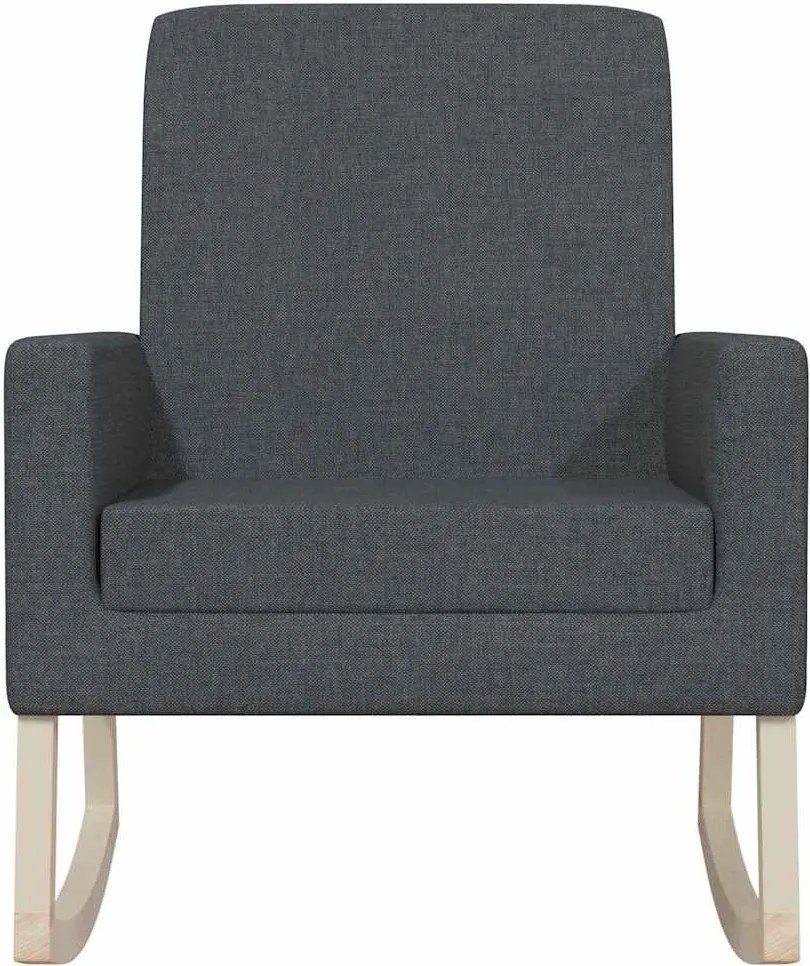 Houpací křeslo tmavě šedé textil 329416