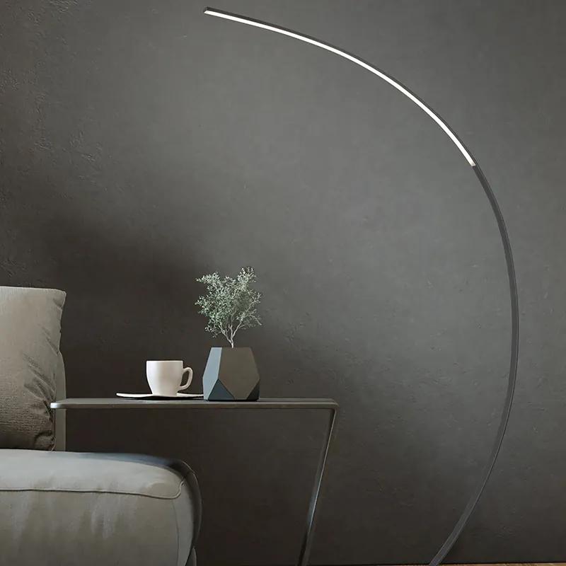 Designová stojací lampa černá včetně LED stmívatelná - Dina
