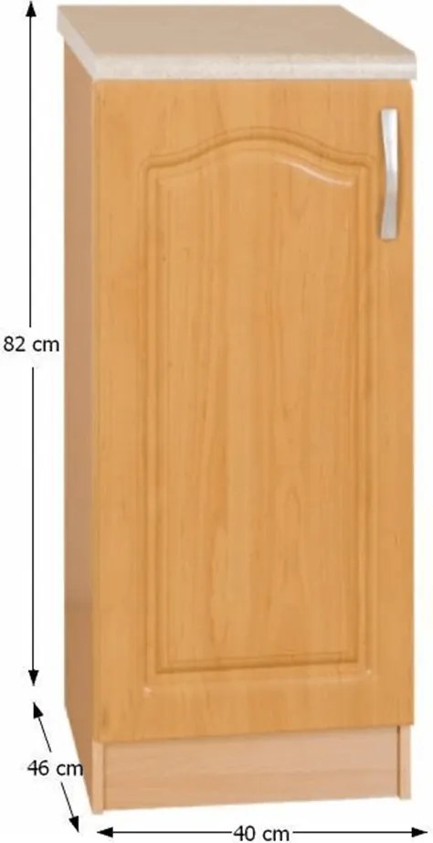 Kuchyňská skříňka, olše, levá, LORA MDF NEW KLASIK S40