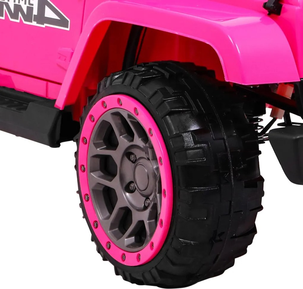 Ramiz Dětské terénní auto Full Time 4WD růžové na dálkové ovládání + pohon 4x4 + LED audio + úložný prostor