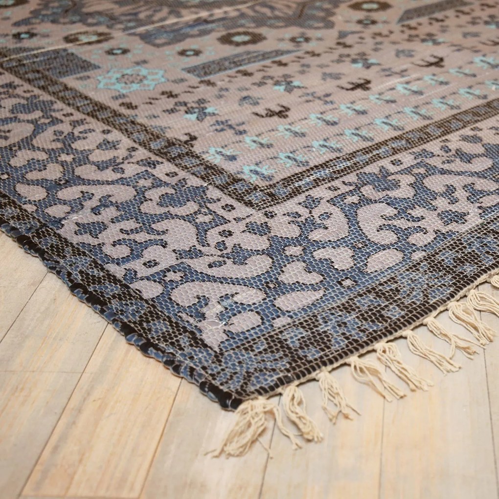 Modrý bavlněný koberec Victoria- 160*230cm