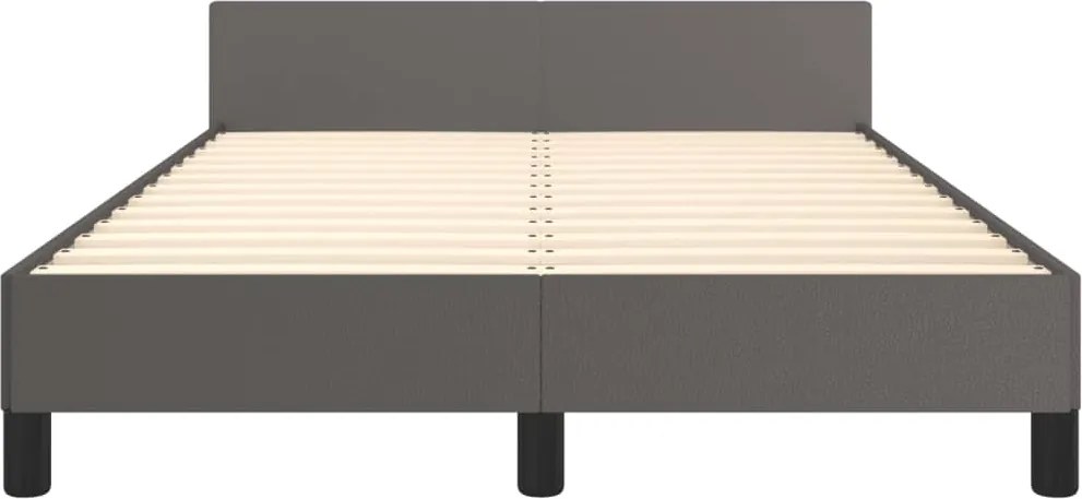 Rám postele bez matrace šedý 120x190 cm umělá kůže 3270552