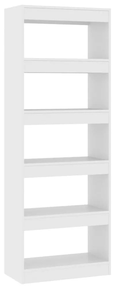 Petromila Knihovna / dělicí stěna bílá 60 x 30 x 166 cm dřevotříska