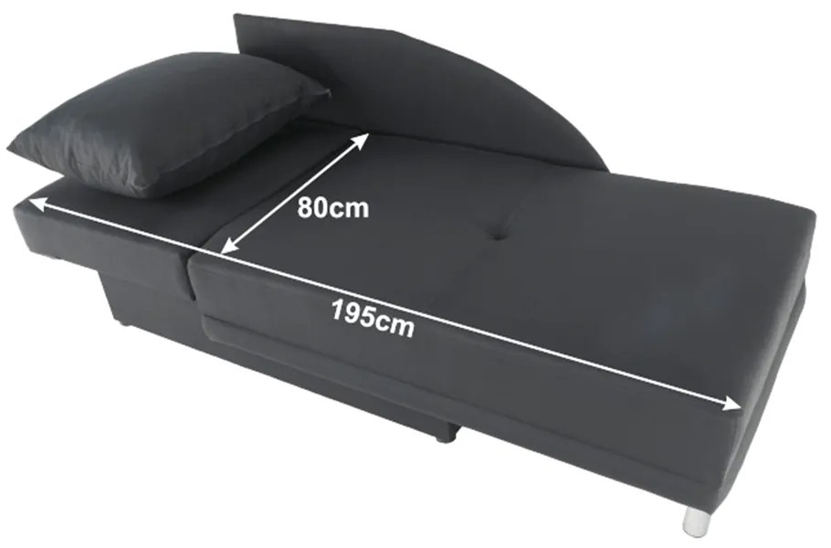 Kondela Rozkládací pohovka, šedočerná látka, levá, LAUREL