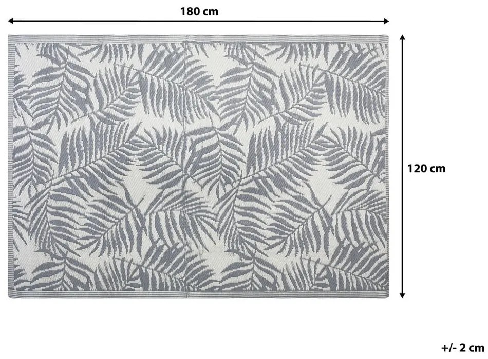 Tmavě šedý venkovní koberec Monobeli Casma, 120 x 180 cm
