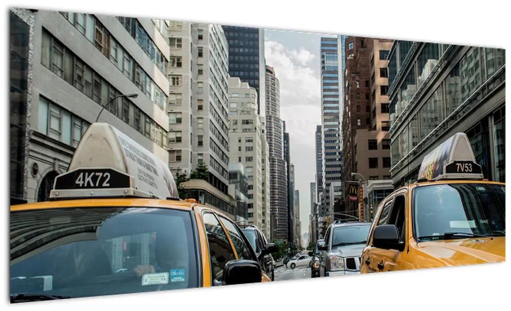 Obraz New-York - žluté taxi (100x40cm)