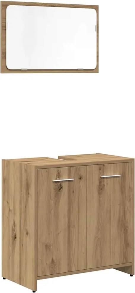 3dílná koupelnová sestava dub artisan kompozitní dřevo 3328560