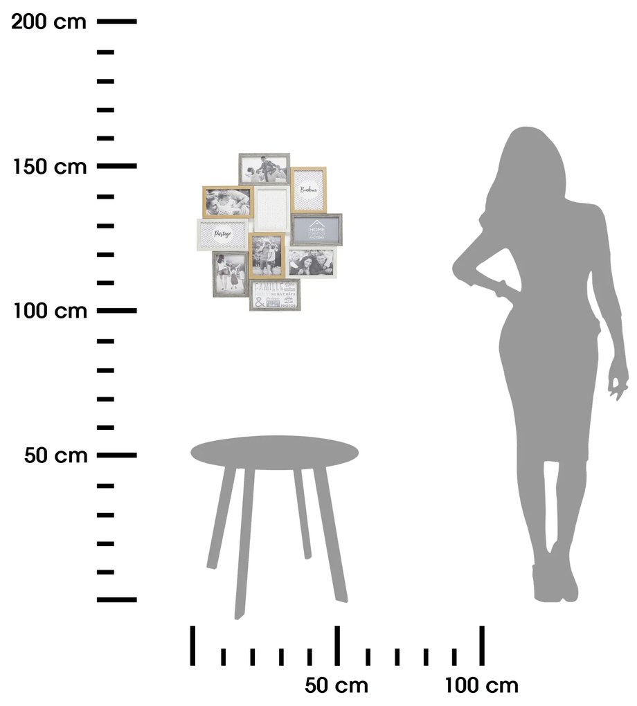 Nástěnný fotorámeček Nestia 56x47 cm
