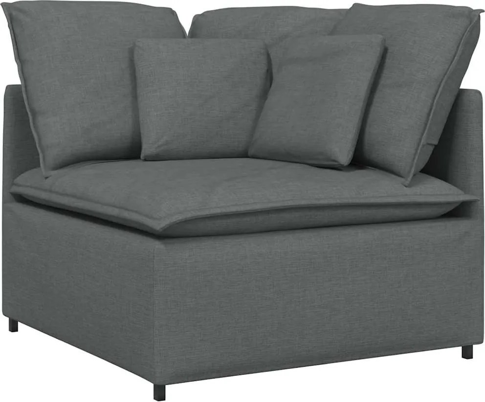 Modulární pohovka s polštáři textil tmavě šedá 3321268