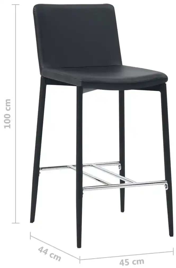 vidaXL Barové stoličky 4 ks černé umělá kůže | BIANO