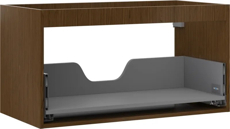 Mexen Box-A, závěsná skříňka 90 cm, 1 zásuvka, ořech, 91AX0-0900-470-1-86