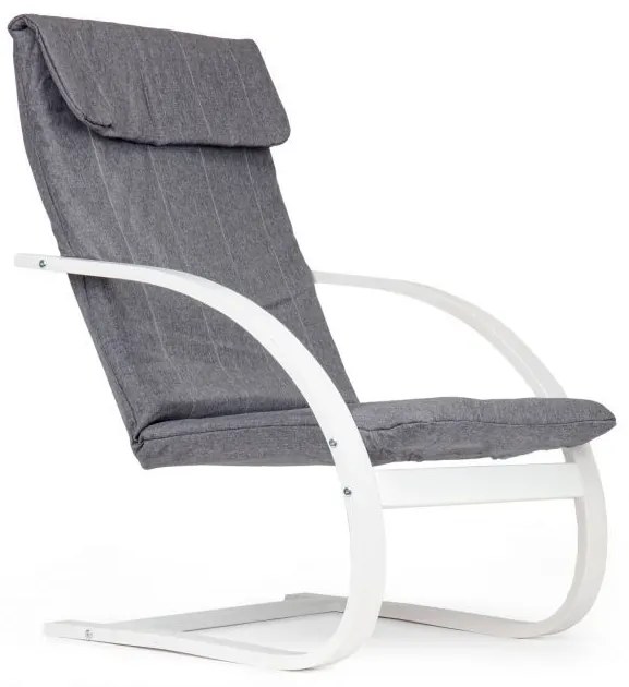 modernHOME Finské houpací křeslo, bílá/charo TXWQM-31 WHITE/CHARO