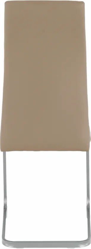Jídelní židle SIGNA - šedohnědá TAUPE ekokůže / šedý kov