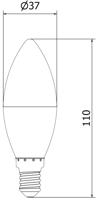 Mexen Nova, LED žárovka E14, C37, 10W, teplá - 3000K, 1055 lm - L102-E14-1030-01