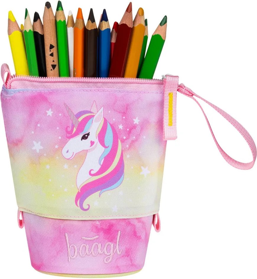 BAAGL Školní penál Pastelkovník Rainbow Unicorn GRS