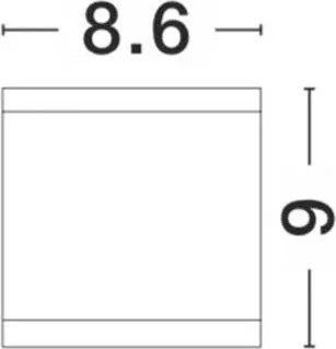 NV 9020022 Venkovní stropní svítidlo CERISE tmavě šedý hliník a skleněný difuzor GU10 1x7W IP54 220-240V bez žárovky - NOVA LUCE