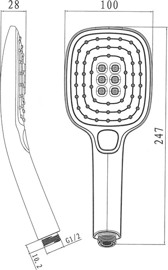 Mereo Mereo, Ruční sprcha třípolohová 10 x 11cm, CB565E