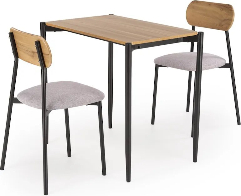 Jídelní set Halmar NANDO přírodní-černý