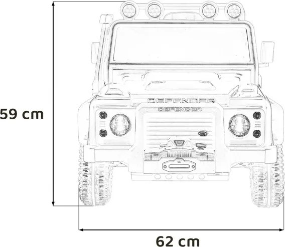 Elektrické autíčko Land Rover Defender 110 SVX červené