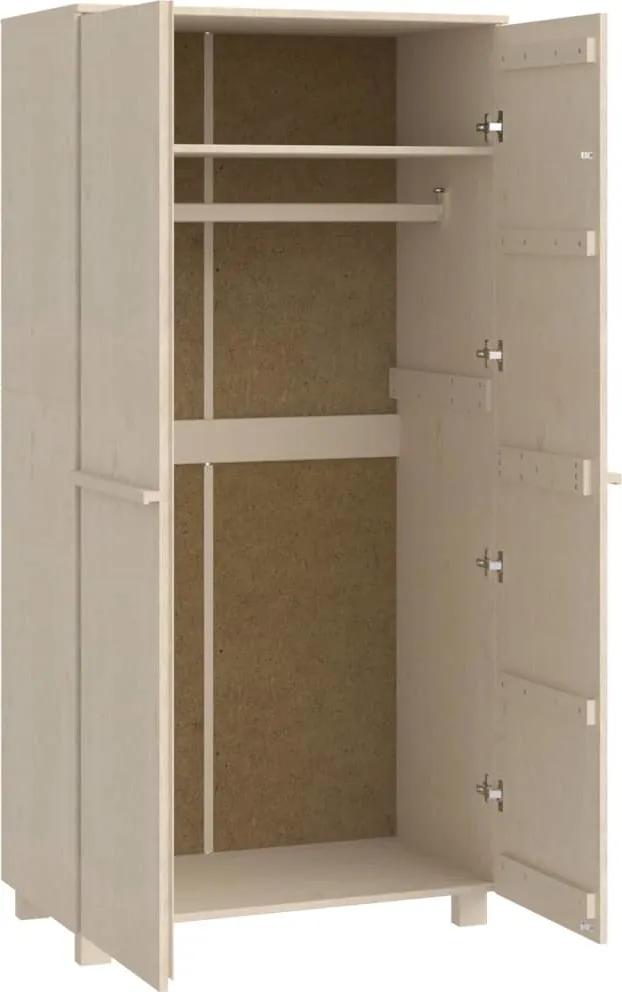 vidaXL Šatní skříň HAMAR 89 x 50 x 180 cm masivní borovice [340480] Barva: Tmavě šedá