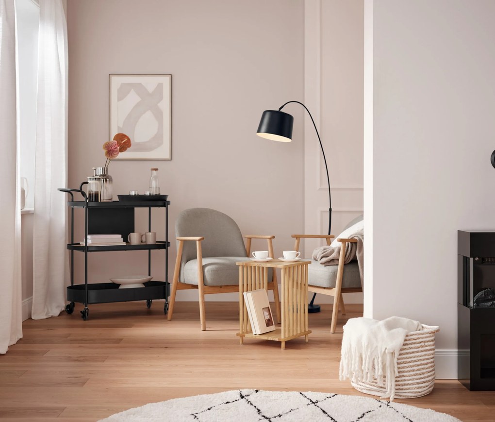 Tchibo - Prohnutá stojací lampa z kovu