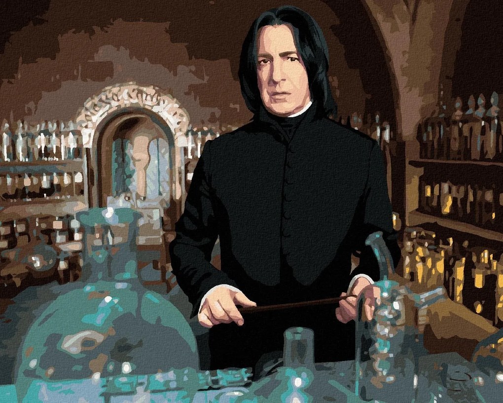 zuty zuty - malování podle čísel - severus snape v učebně lektvarů (harry potter), 40x50 cm, plátno