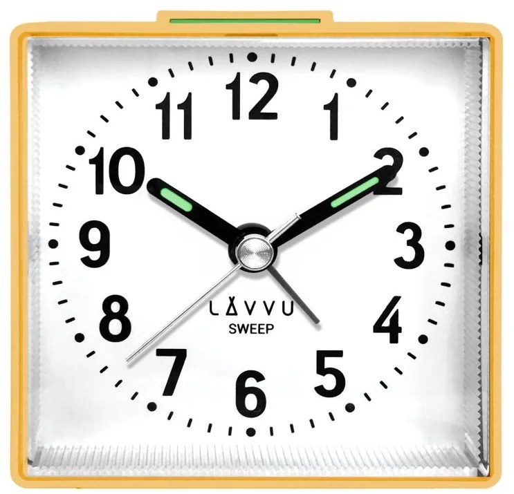 LAVVU LAS3015 - Žlutý budík SWEEP s plynulým chodem