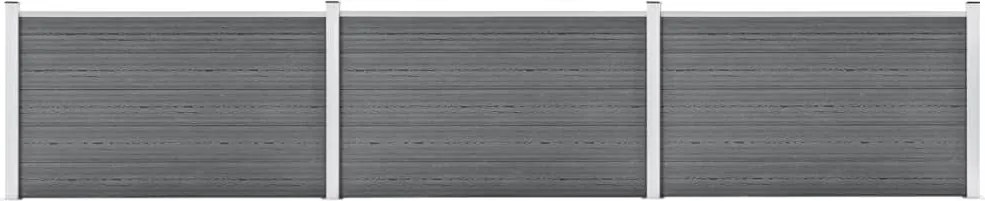 vidaXL Zahradní plot WPC 526 x 106 cm šedý
