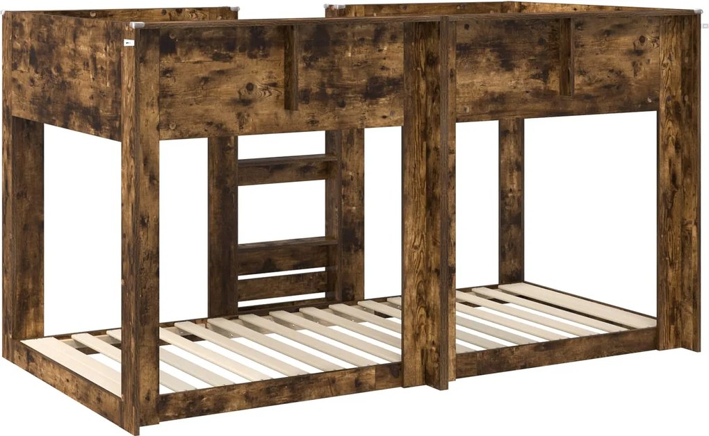 Patrová postel pro děti Kouřový dub 75 x 190 cm 3410391