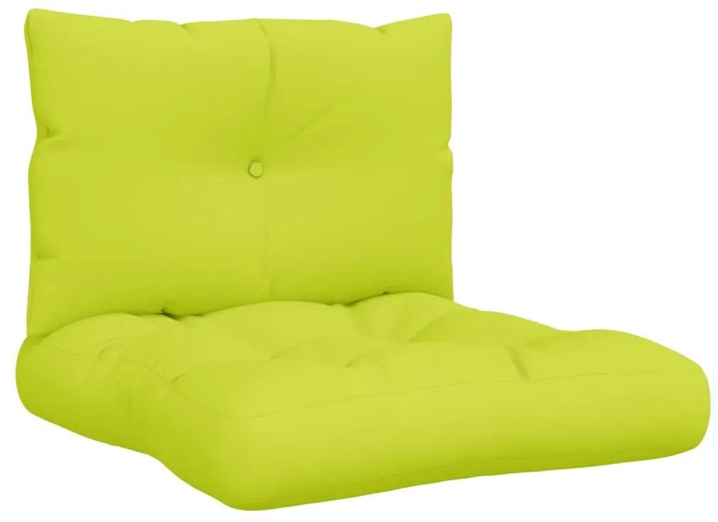 vidaXL Podušky na palety 2 ks jasně zelené textil