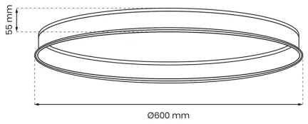 Lištový systém MAGNETIC TRACK pr. 60 cm černá