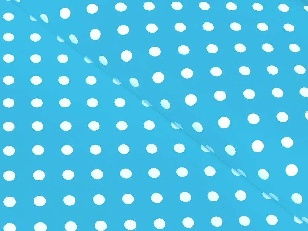 Biante Bavlněný čtvercový ubrus Sandra SA-135 Bílé puntíky na modrém 110x110 cm