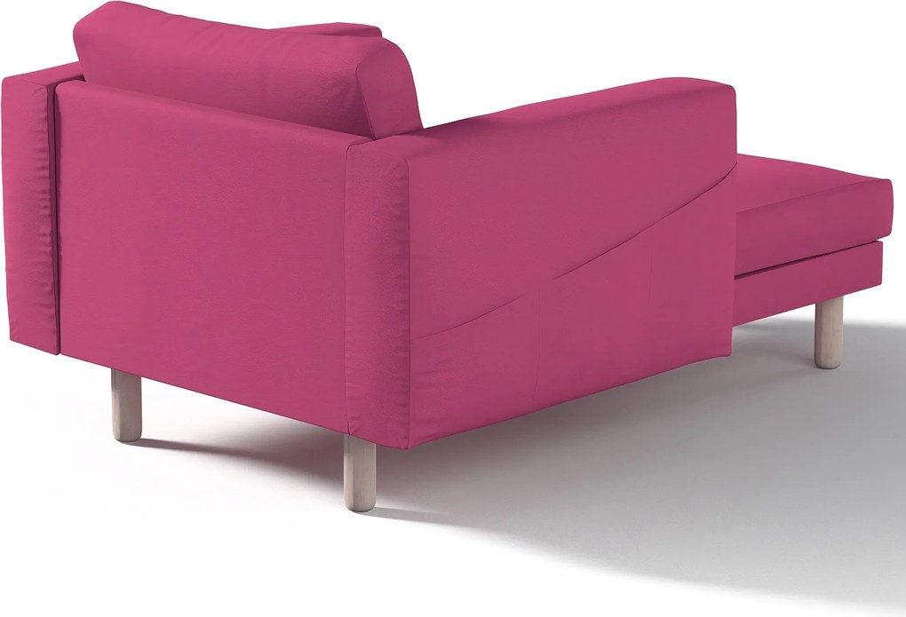 Potah na IKEA Norsborg šezlong s loketními opěrkami barva růžová látka pletený vzor