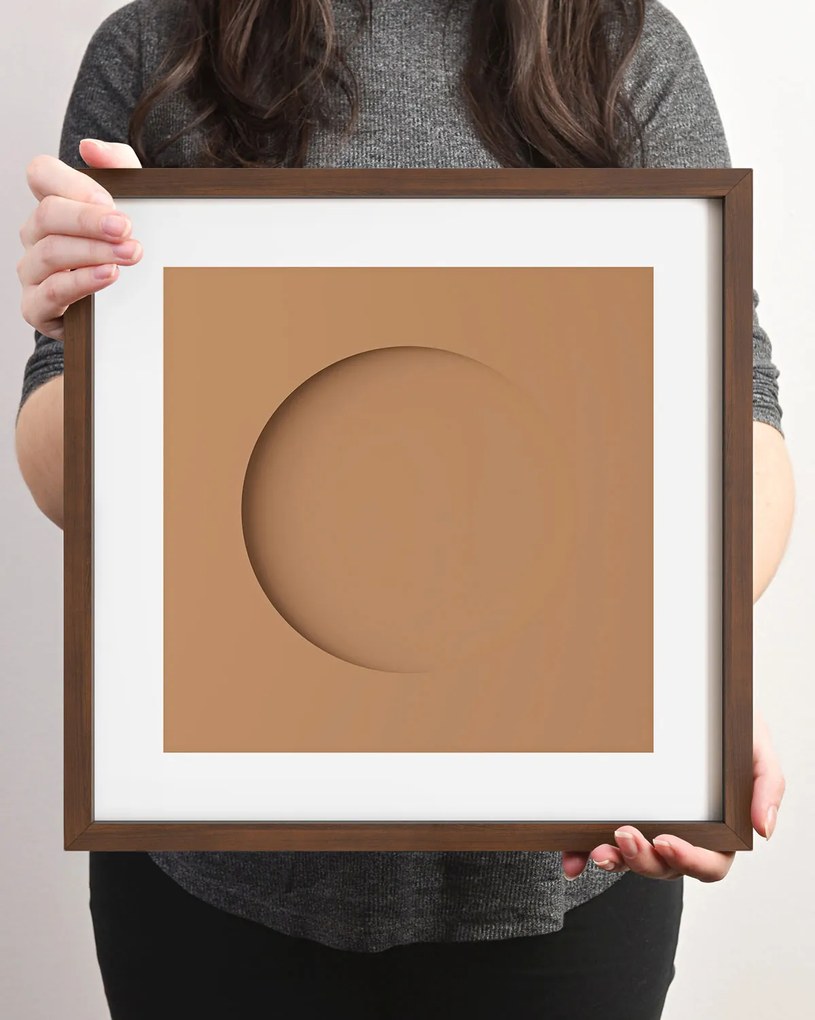 Idealform Poster no. 1 Minimalist circle Barva: Terracotta, S textem: S textem