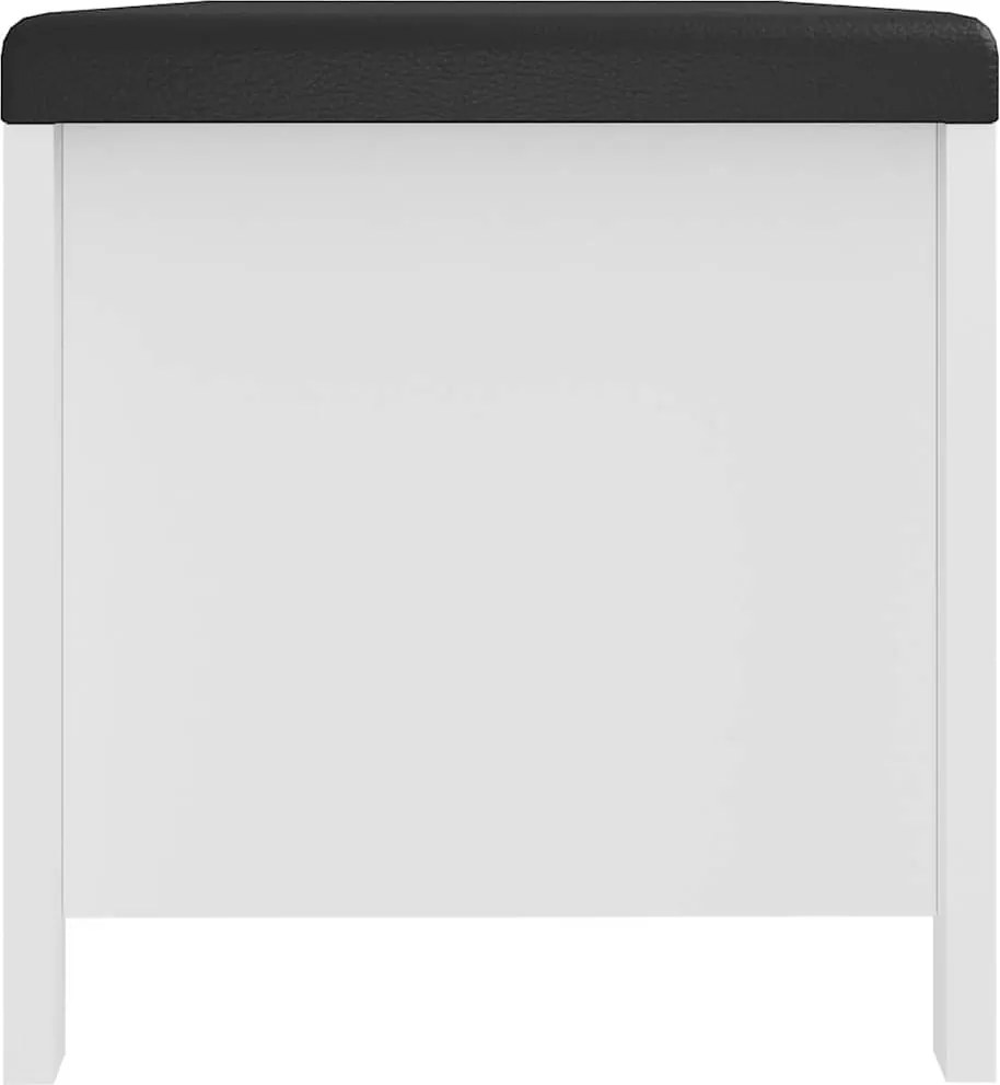 Úložný box s poduškou bílá 105 x 40 x 45 cm kompozitní dřevo 326768