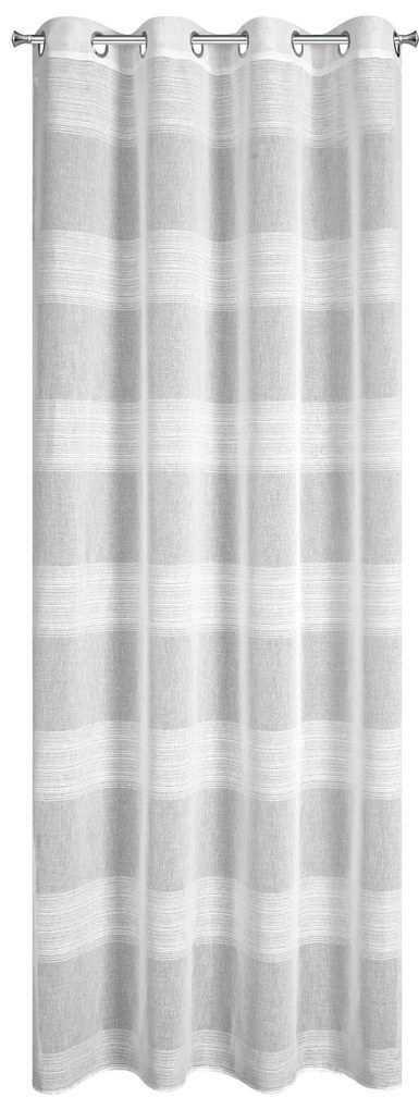 ZÁVĚS NA KROUŽCÍCH MARGARET 140X250 CM BÍLÁ