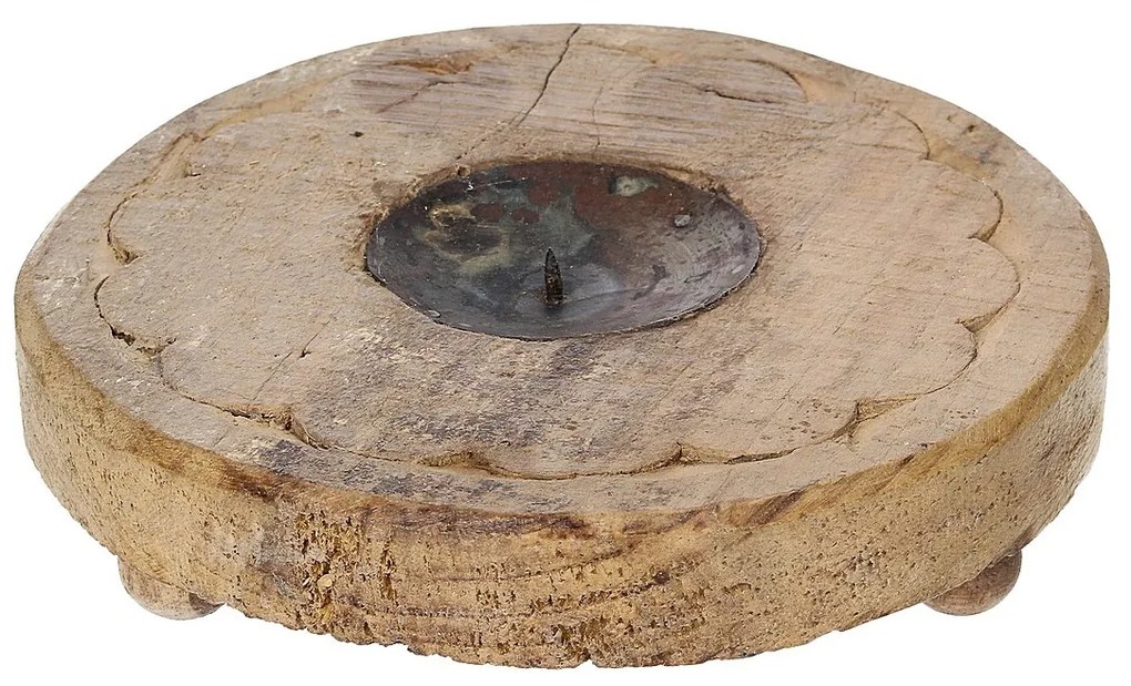 Svíčka podstavec Rustic Flame 15 cm