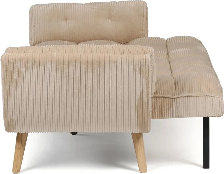 Trojmístná rozkládací pohovka, béžová, manšestrová látka, ASB-C3470 CRM6 Šedá