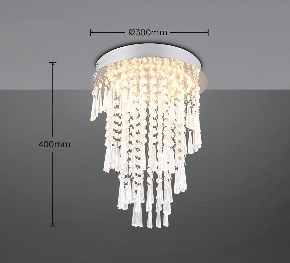 LED stropní svítidlo ve stříbrné barvě ø 30 cm Pomp – Reality