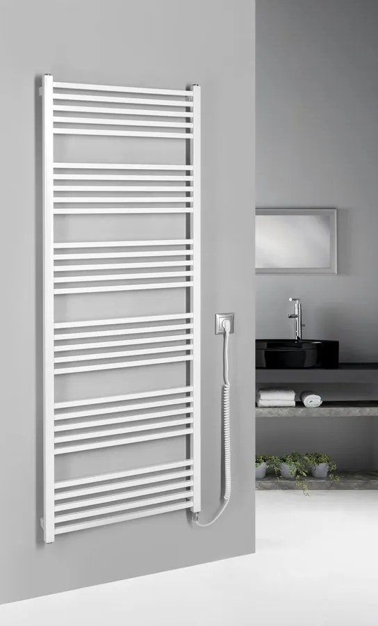 Sapho METRO-E elektrický koupelnový radiátor rovný 600 x 1620 mm 800 W bílá ME616