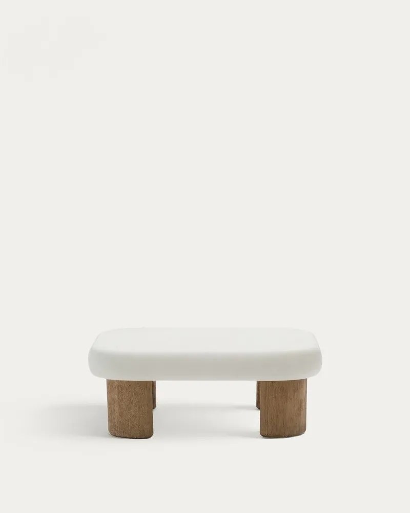 Zahradní konferenční stolek s betonovou deskou 80x80 cm Labra – Kave Home