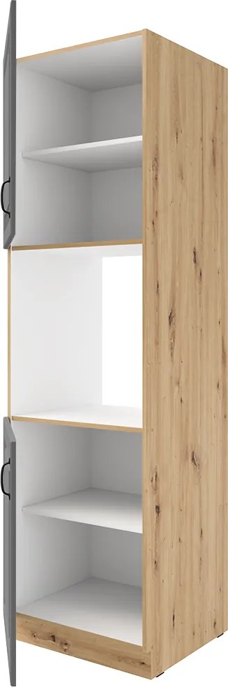 STILO ad | vysoká skříňka 60 DP-210 2F na vestavnou troubu | 60 cm | UNI dvířka | artisan/šedá